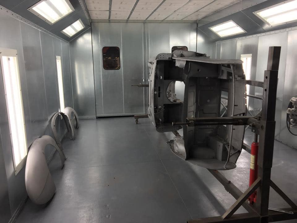 New Performer ES Paint Booth for Automotive Artistry British Car & Bike